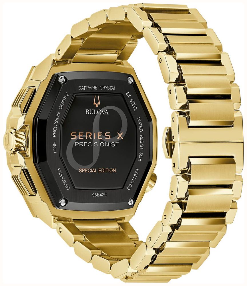 Bulova Series X Damascus Bezel (45mm) Black Chronograph Dial / Gold ...