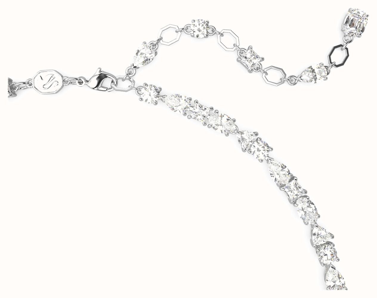 Swarovski Mesmera Necklace Rhodium Plated Mixed Cut White Crystals ...