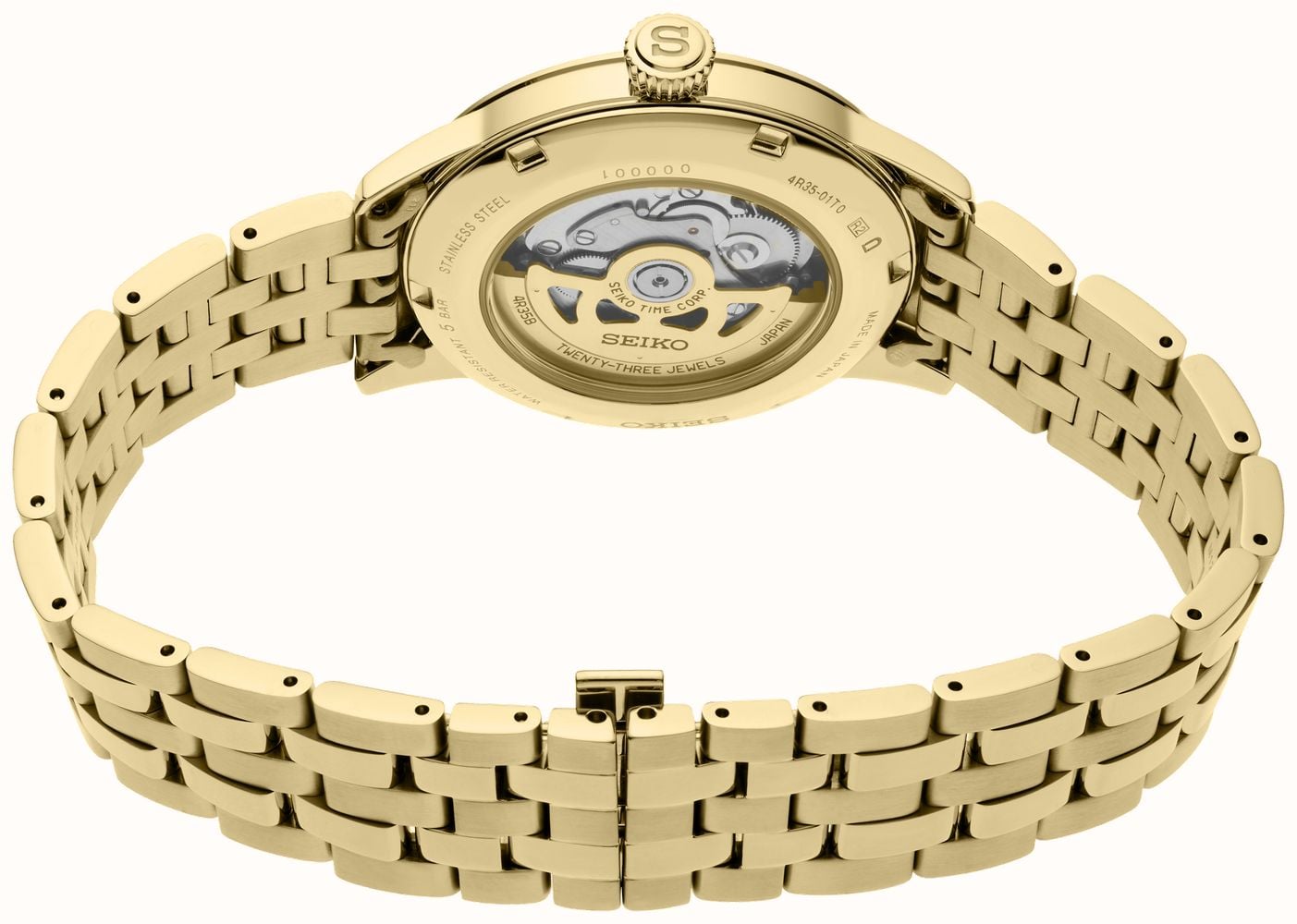 Seiko ‘Beer Julep’ Presage Cocktail Time (40.5mm) Gold Dial / Gold-Tone ...