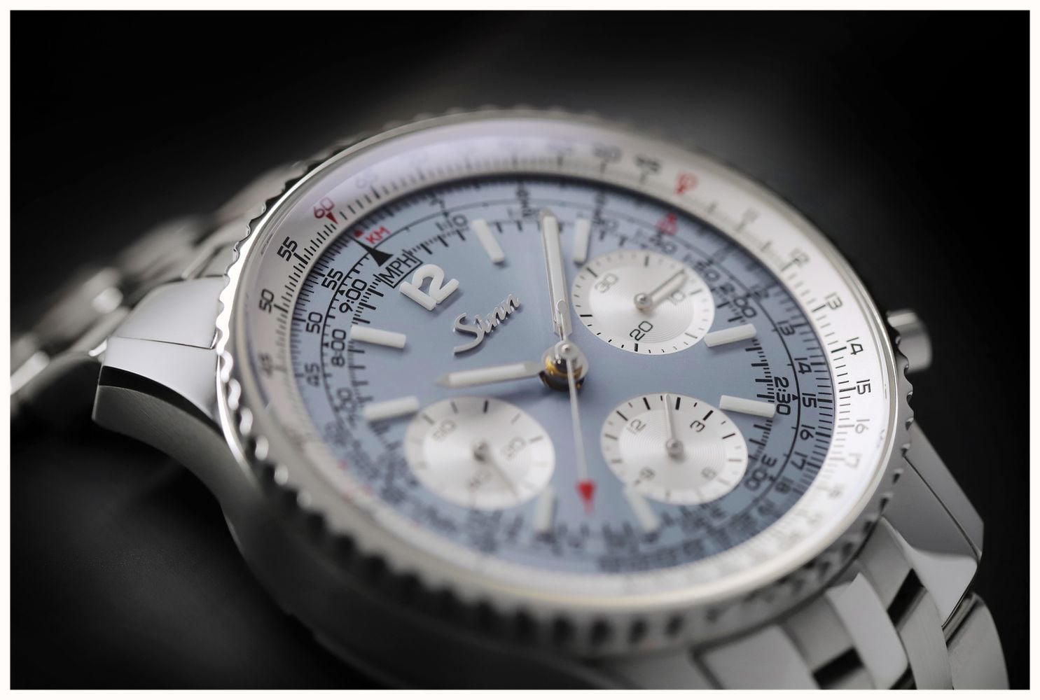 Sinn 903 St HB The Navigation Chronograph Limited Edition (41mm) Light Blue Sunburst 903.095 ...