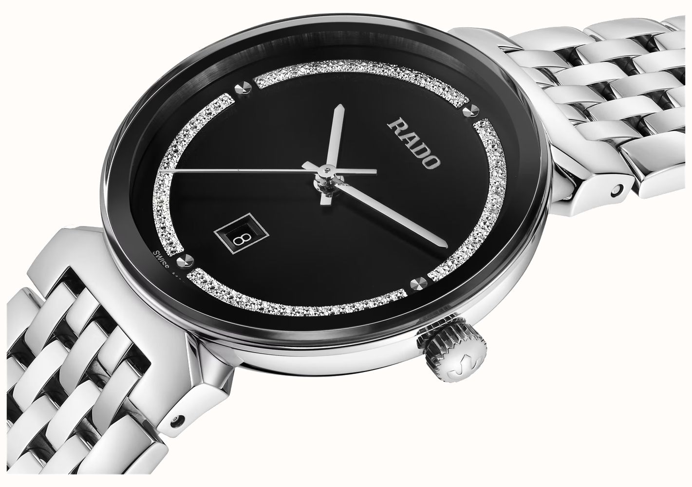 RADO Florence Quartz (30mm) Black Dial / Stainless Steel Bracelet ...