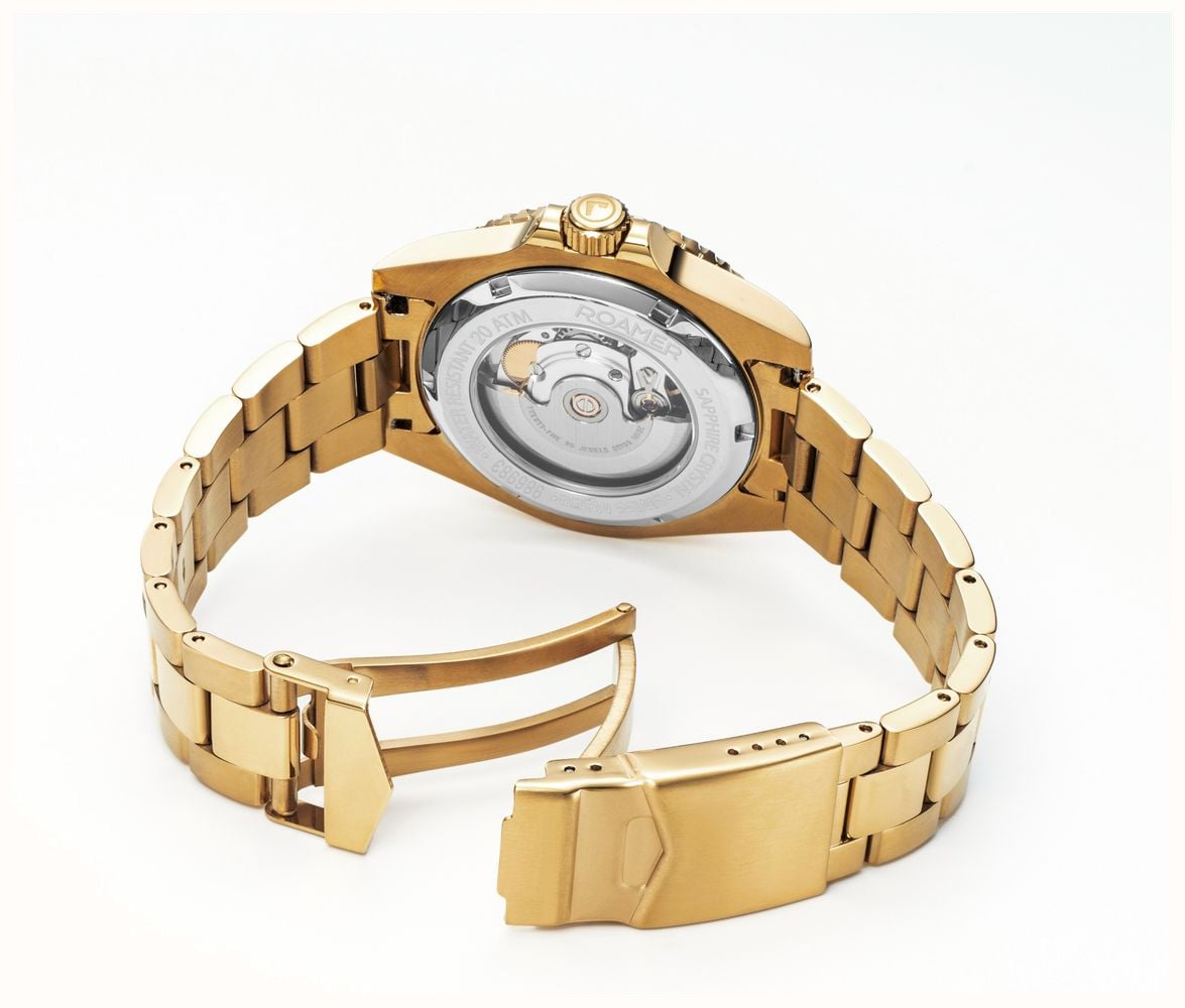 Roamer Premier Automatic (42mm) Black Dial / Brown PVD Stainless Steel ...