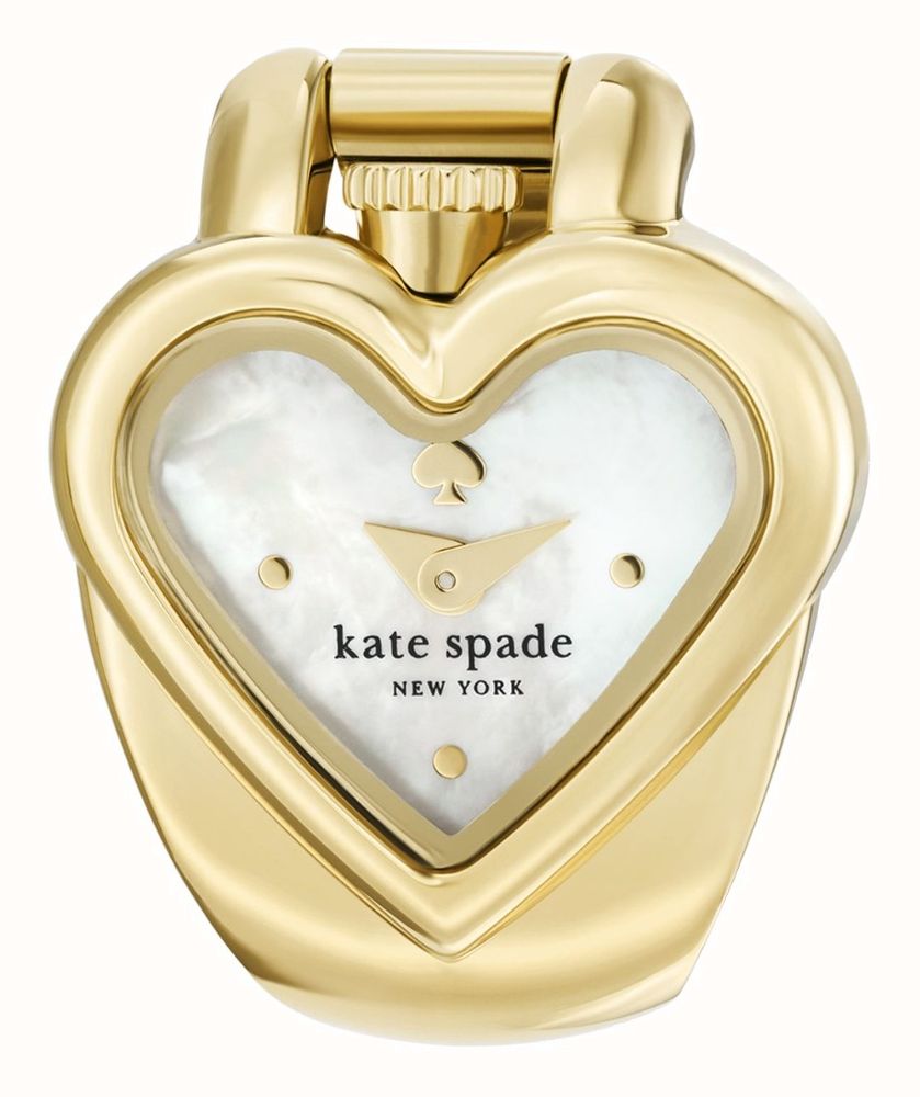 Kate Spade Monroe Heart Ring (15mm) Mother-of-Pearl Dial / Gold PVD ...