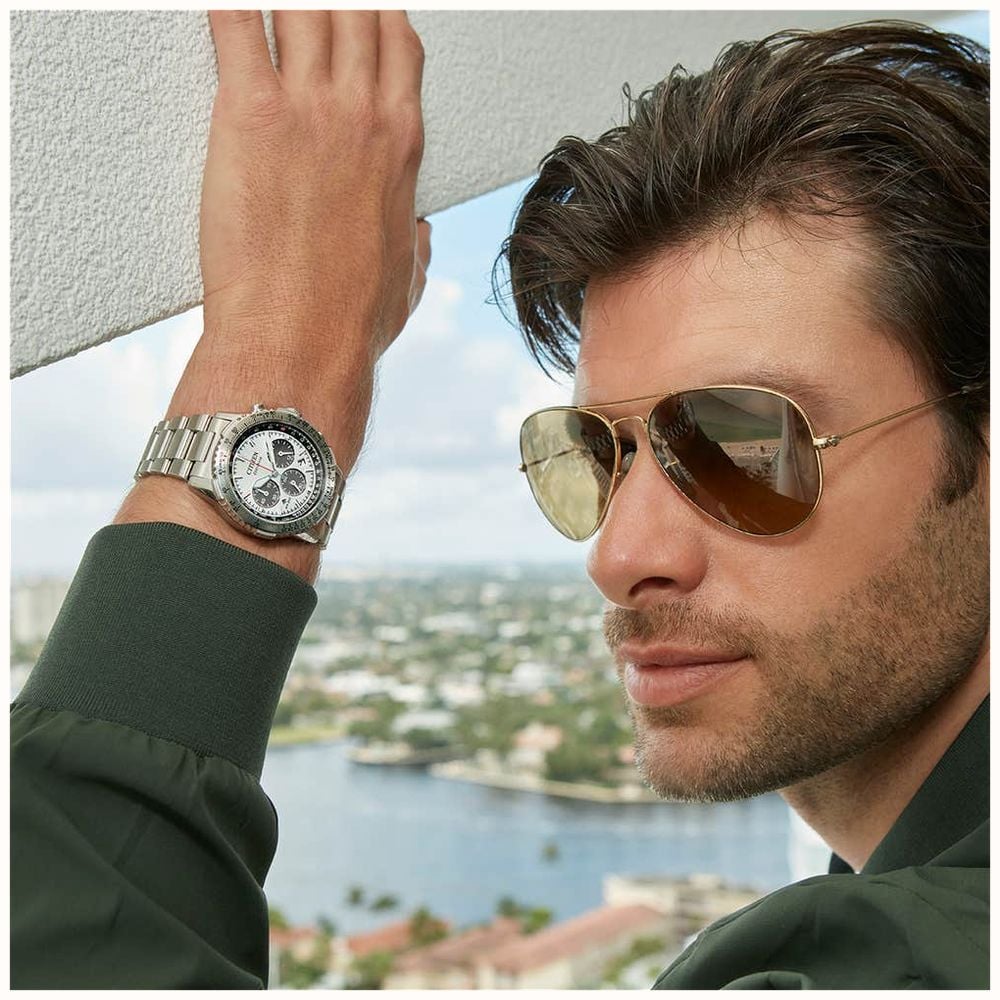 Citizen Eco-Drive Promaster Air Navihawk Chronograph (40mm) Silver Dial ...