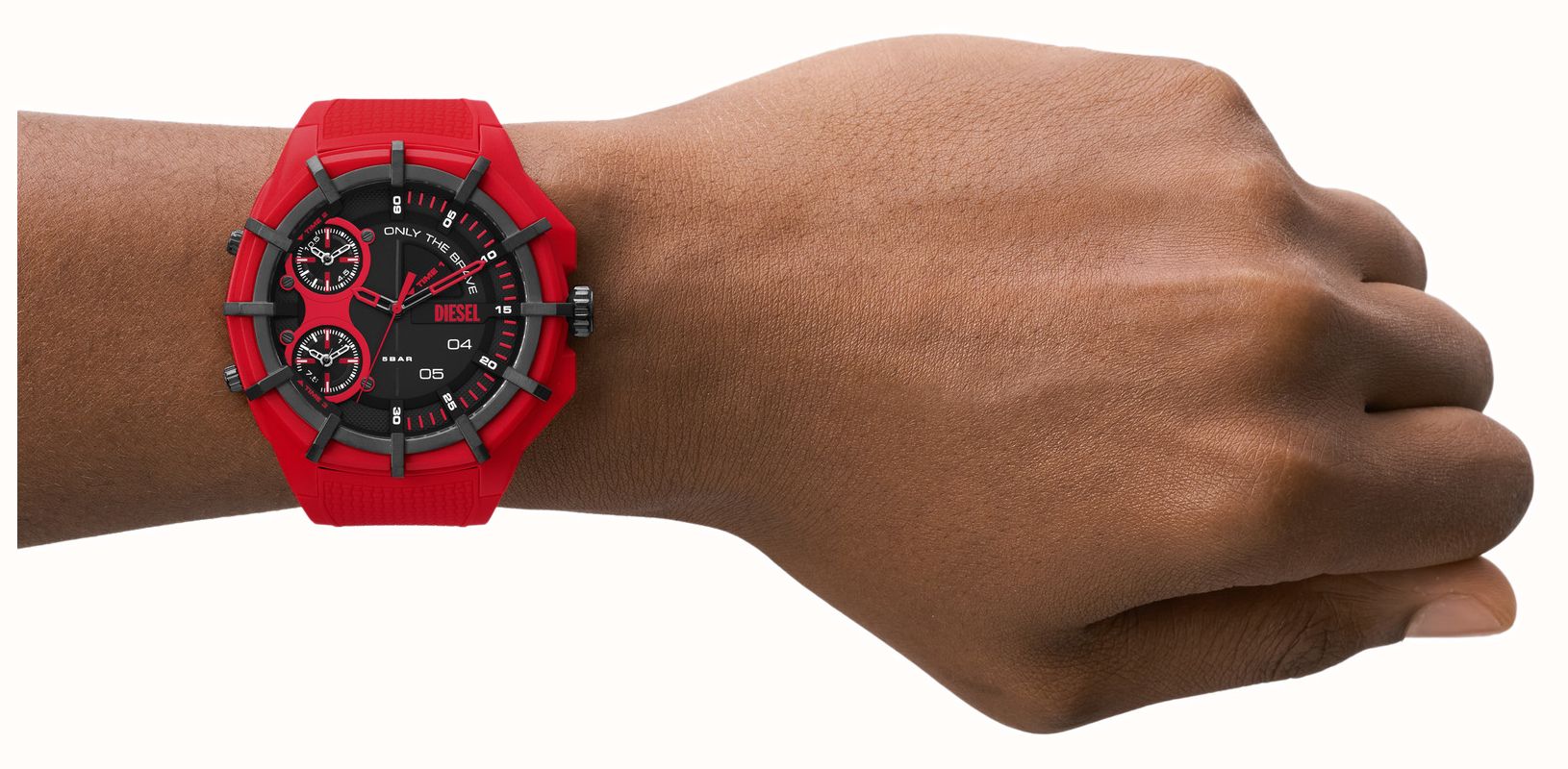 Diesel Men's FRAMED Red And Black Monochrome Watch DZ1989 - First Class ...