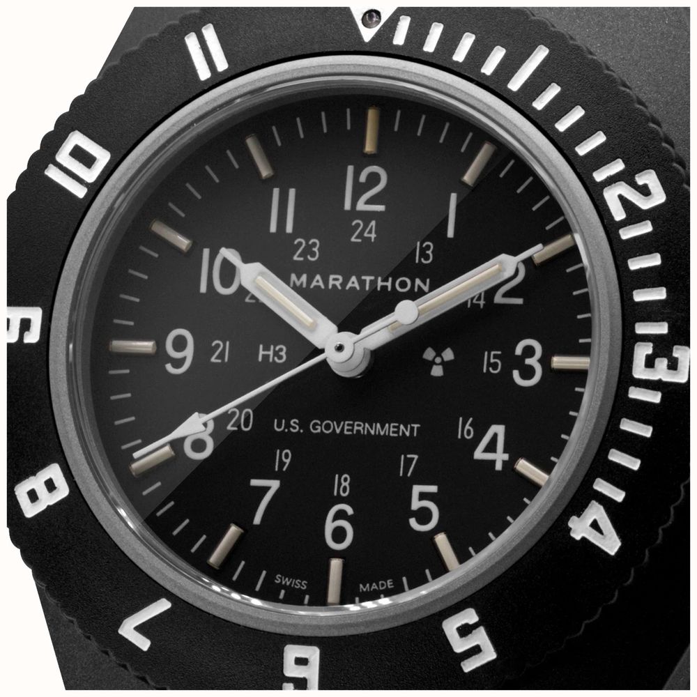 Marathon NAV Black Navigator Quartz US Government (41mm) Black Dial ...