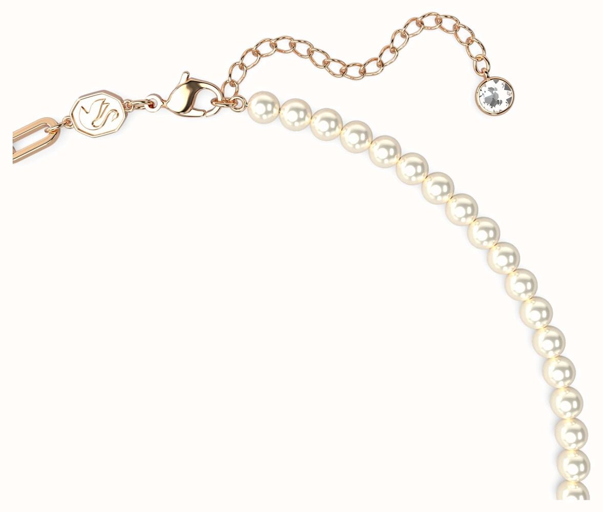 Swarovski Teddy Pendant Necklace Rose Gold-Tone Plated Pink Crystals ...