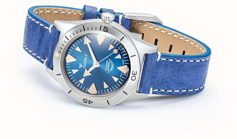 Squale Super-Squale Big-Arrows (38mm) Sunray Blue Dial / Blue Italian ...