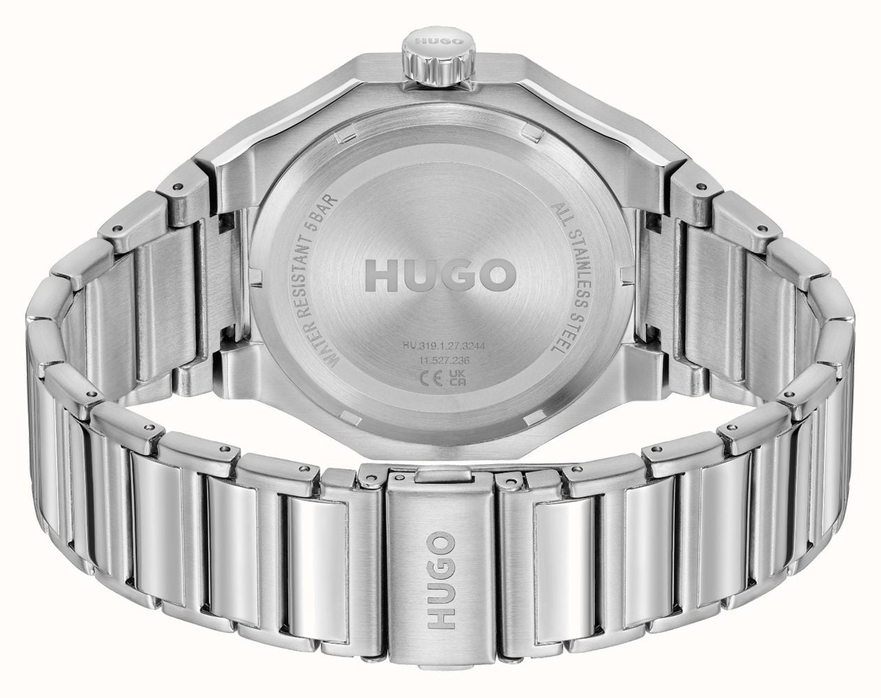 HUGO Men's #Grail Skeleton (44mm) Silver Dial / Stainless Steel ...