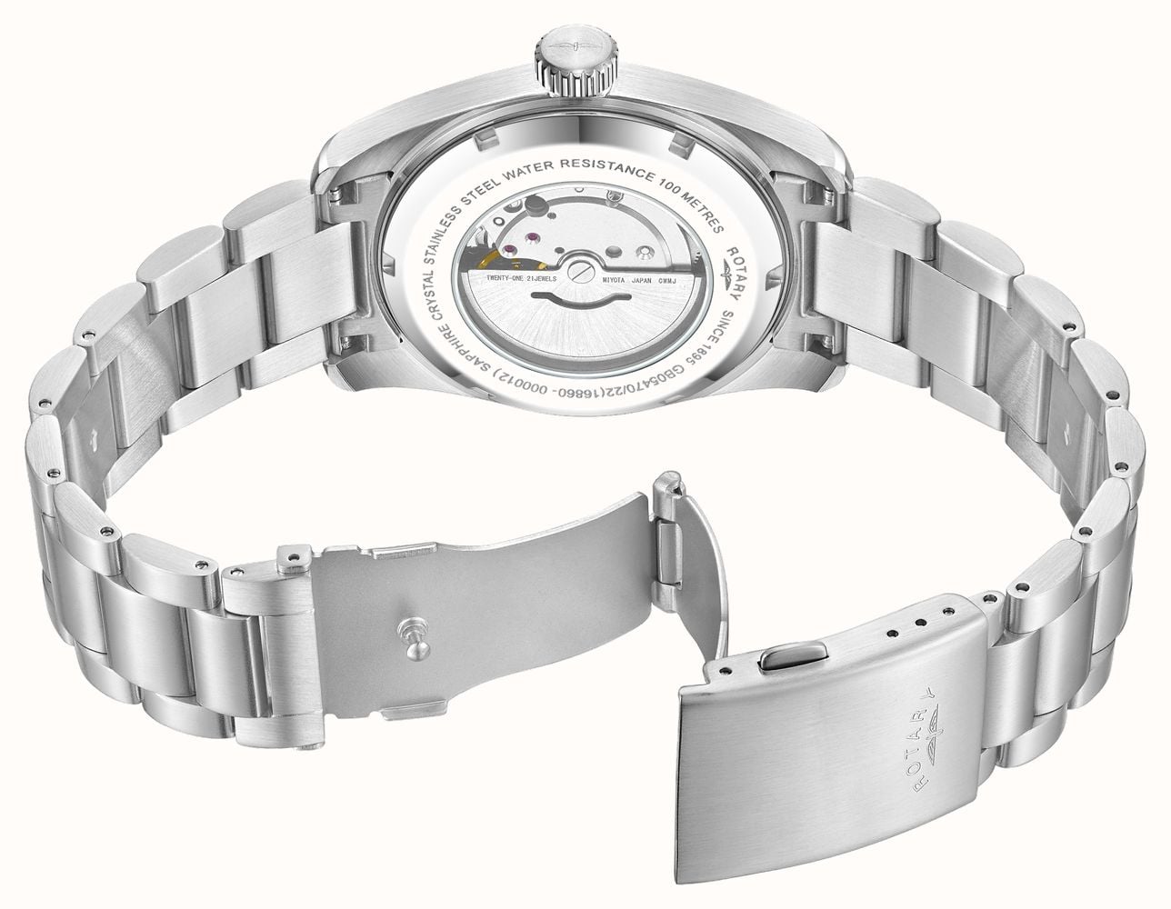 Rotary Commando Pilot Automatic (42mm) Silver Dial / Stainless Steel ...