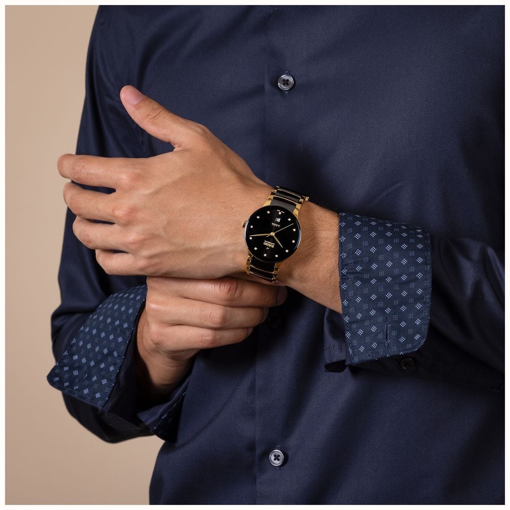 RADO Centrix Automatic Diamonds (39.5mm) Black Dial / Black High-Tech ...