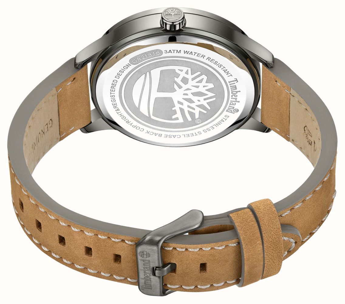 Timberland Beckman Small-Seconds Quartz (44mm) Blue Dial / Tan Leather ...