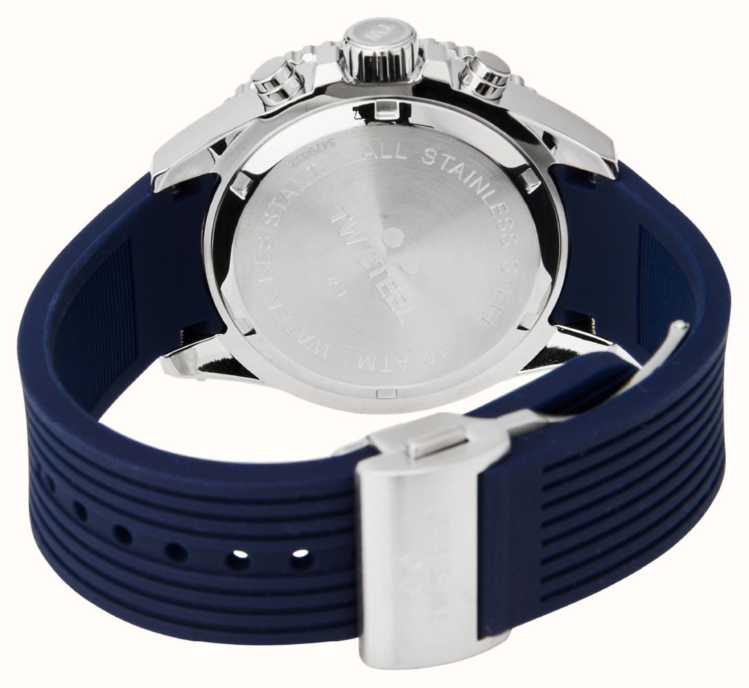 TW Steel Men's Vanceur Diver (42mm) Blue Chronograph Dial / Blue Rubber Strap VA1 - First Class ...
