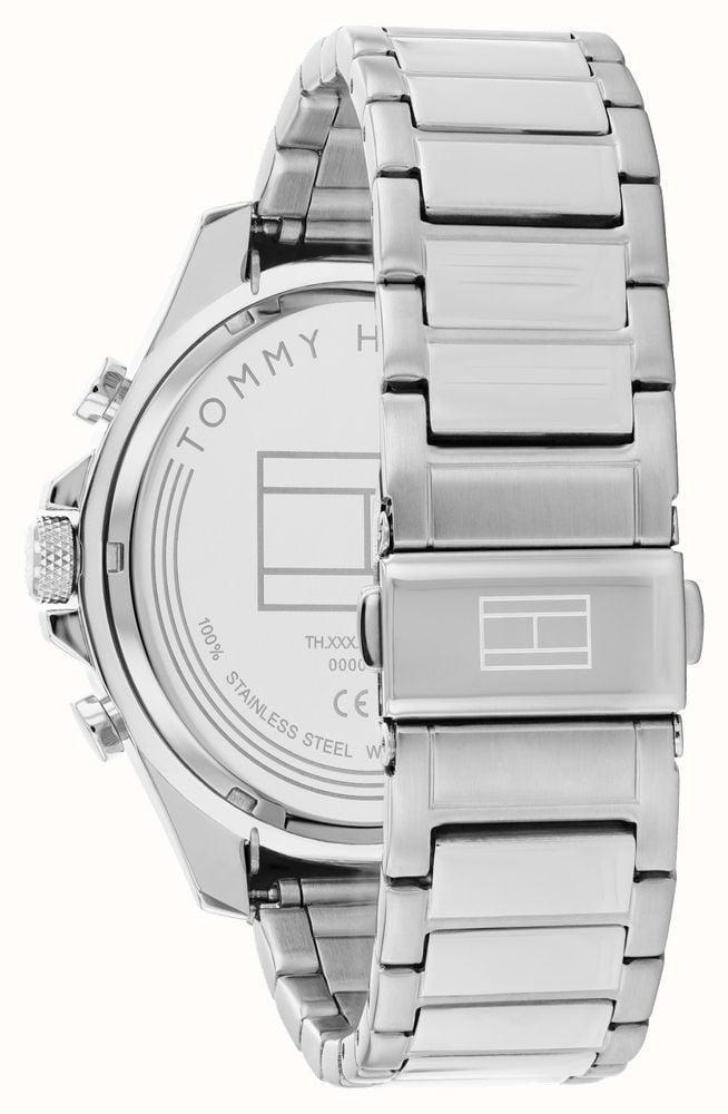 Tommy Hilfiger Men's Clark (46mm) Blue Dial / Stainless Steel Bracelet ...