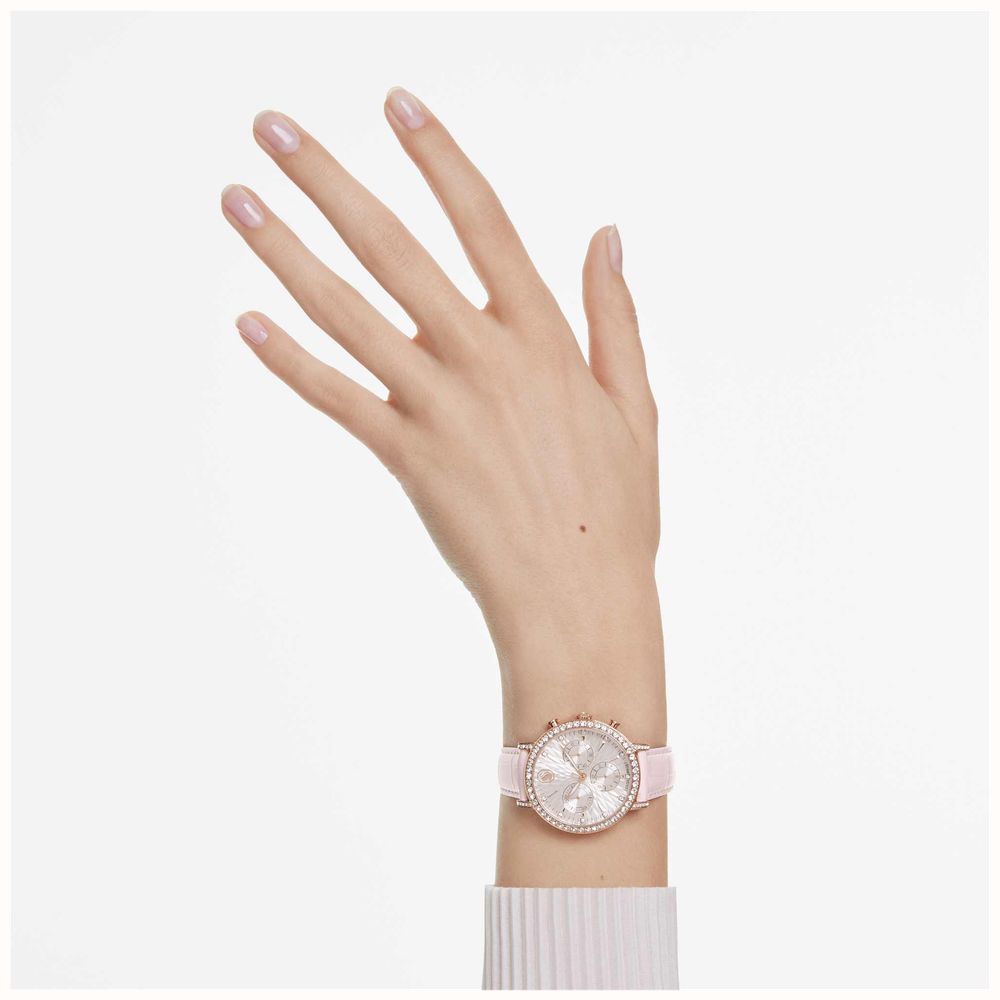 Swarovski Matrix Tennis Chrono (36mm) Pink Guilloché Dial / Pink ...