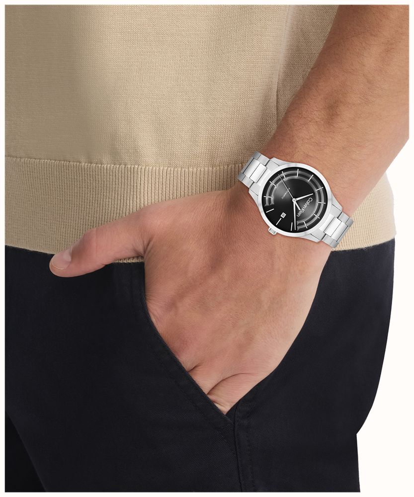 Calvin Klein Men's CK Iconic Automatic (40mm) Black Dial / Stainless ...
