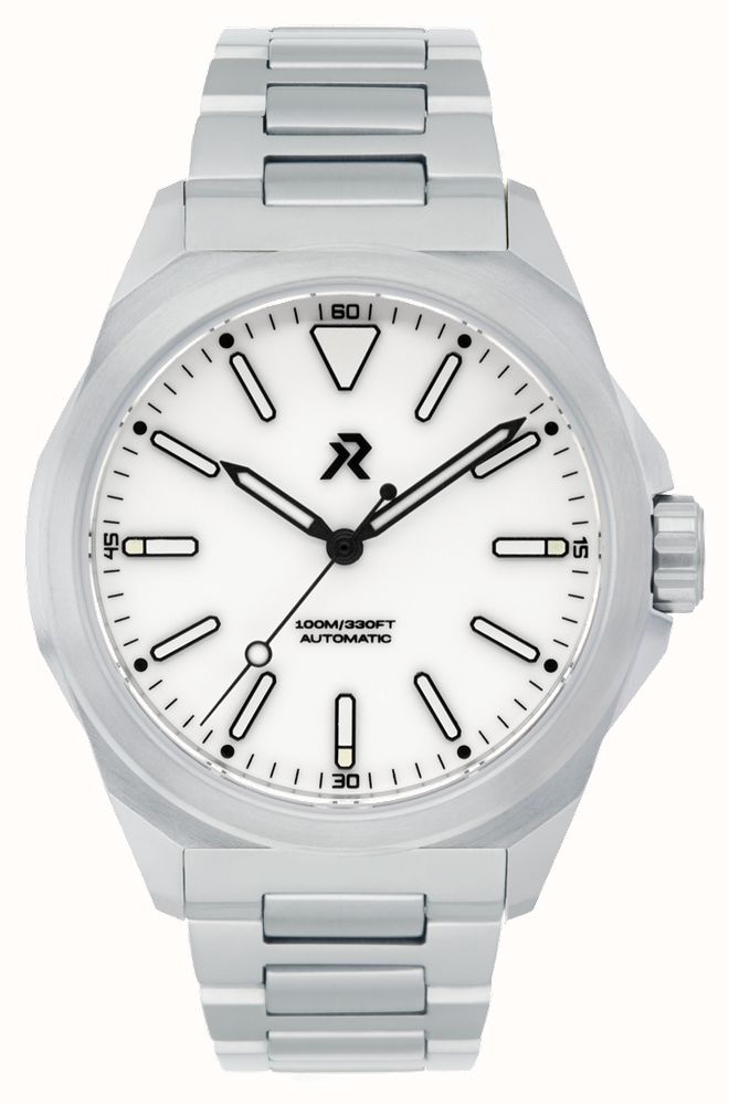 RZE Resolute Pro Automatic (40mm) White Enamel Dial / UltraHex Titanium ...