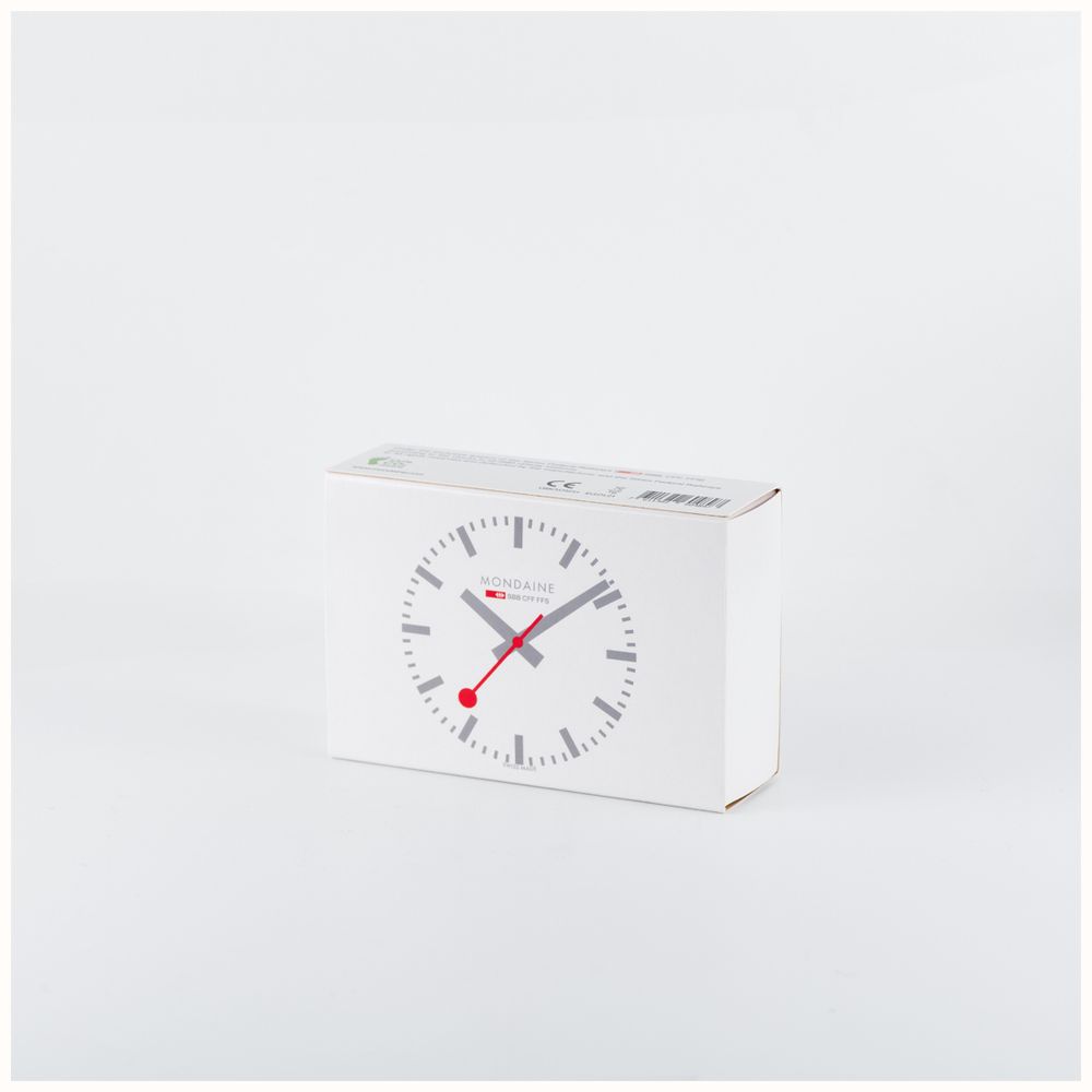 Mondaine SBB Magnet Clock (50mm) White Dial / Gold-Tone Aluminium Case ...