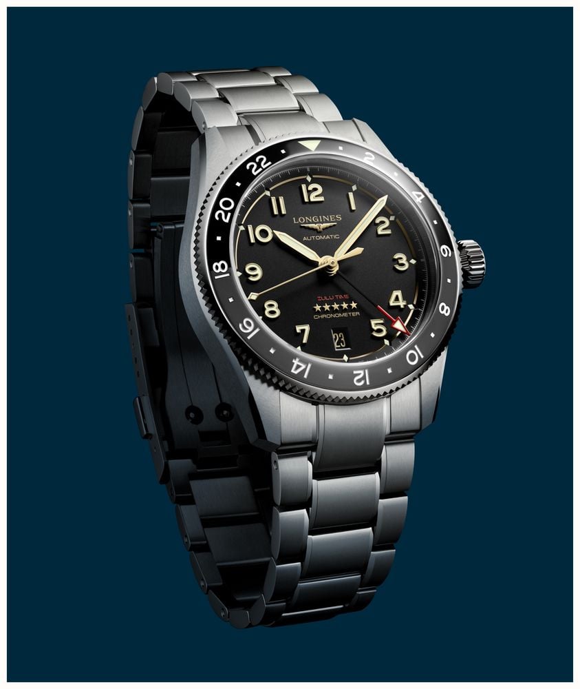 LONGINES Spirit Zulu Time GMT Titanium Automatic (39mm) Anthracite Dial ...