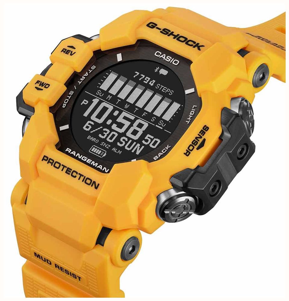 Casio Master Of G Rangeman GPR-H1000 Tough Solar HR GPS - Yellow GPR ...