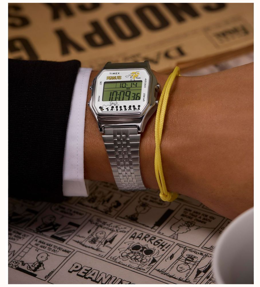 Timex X Peanuts T80 75th Anniversary Edition (34mm) Digital Dial ...