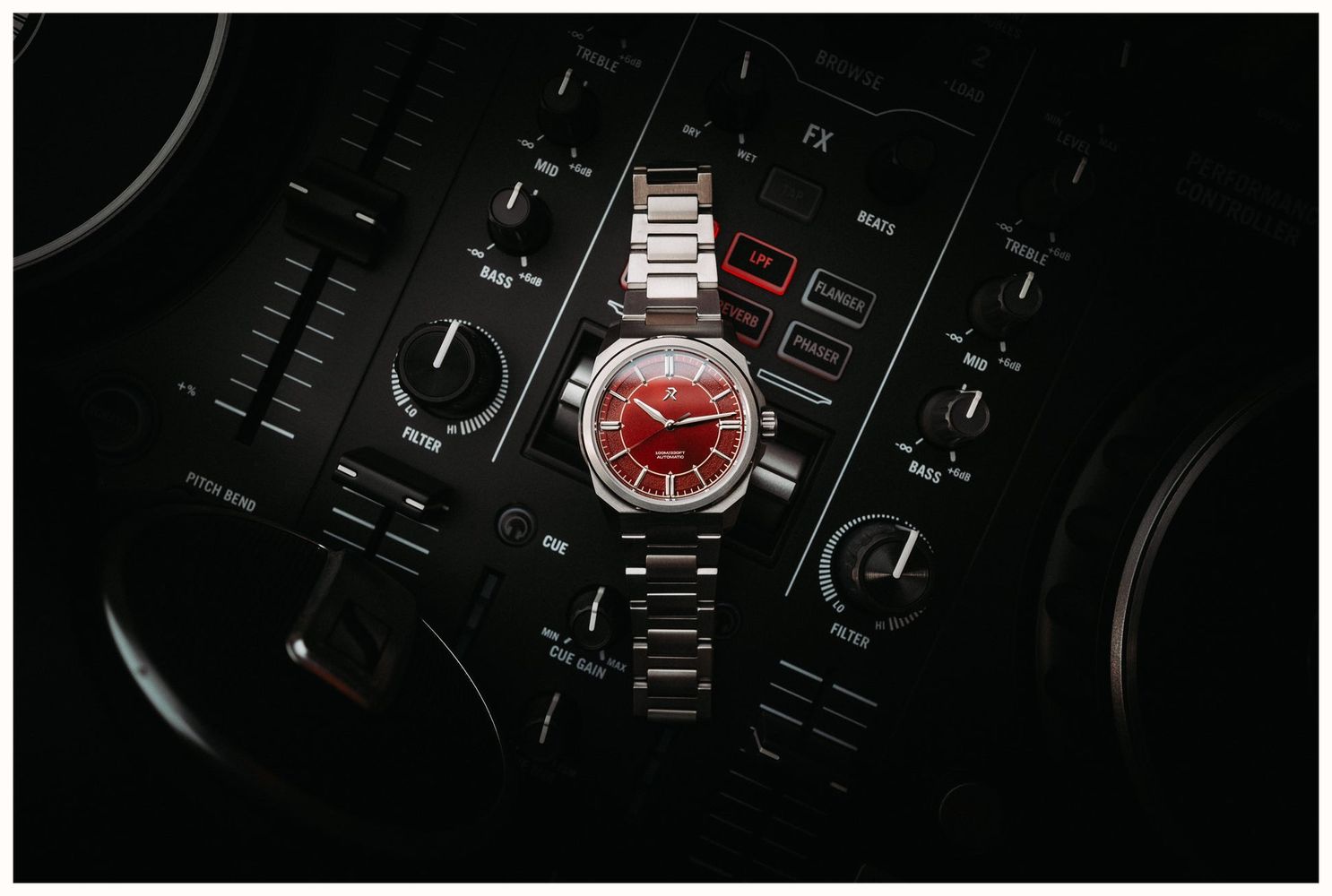 RZE Resolute 36 Tempo Automatic (36mm) Red Sunray Dial / UltraHex ...