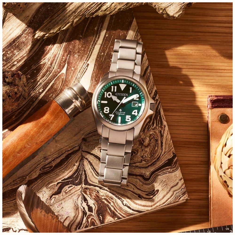 Citizen Promaster Tough Eco-Drive (41mm) Green Dial / Super Titanium ...