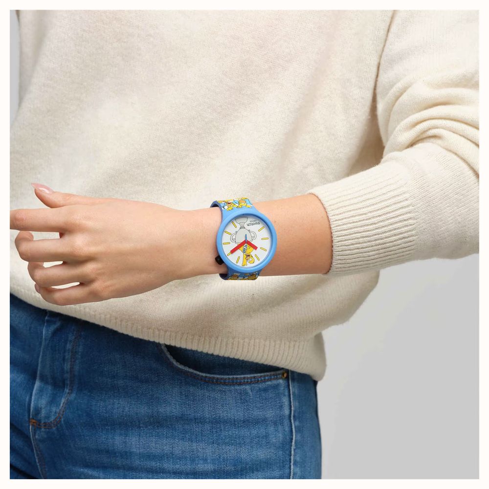 Swatch X The Simpsons BEST. DAD. EVER. (47mm) Homer-Printed Dial ...