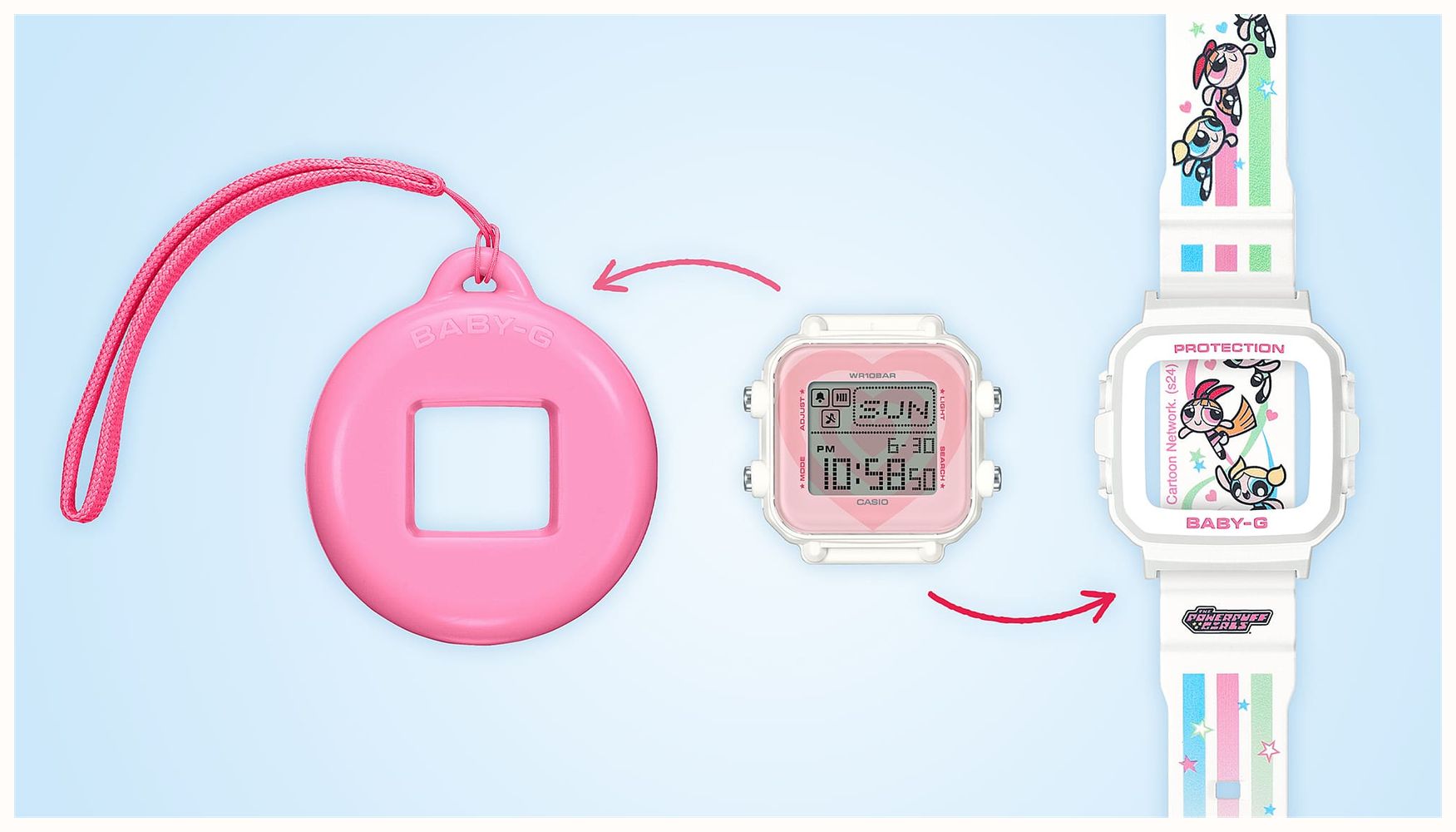 Casio BABY-G PowerPuff Girls Collaboration (49.7mm) Digital Dial ...
