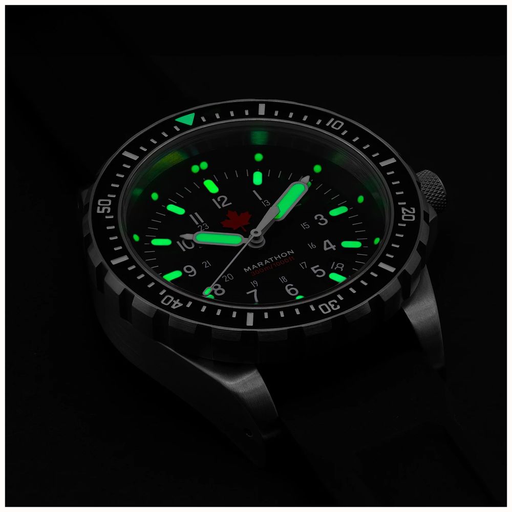 Marathon Red Maple JSAR Jumbo Diver's Quartz (46mm) Black Dial ...