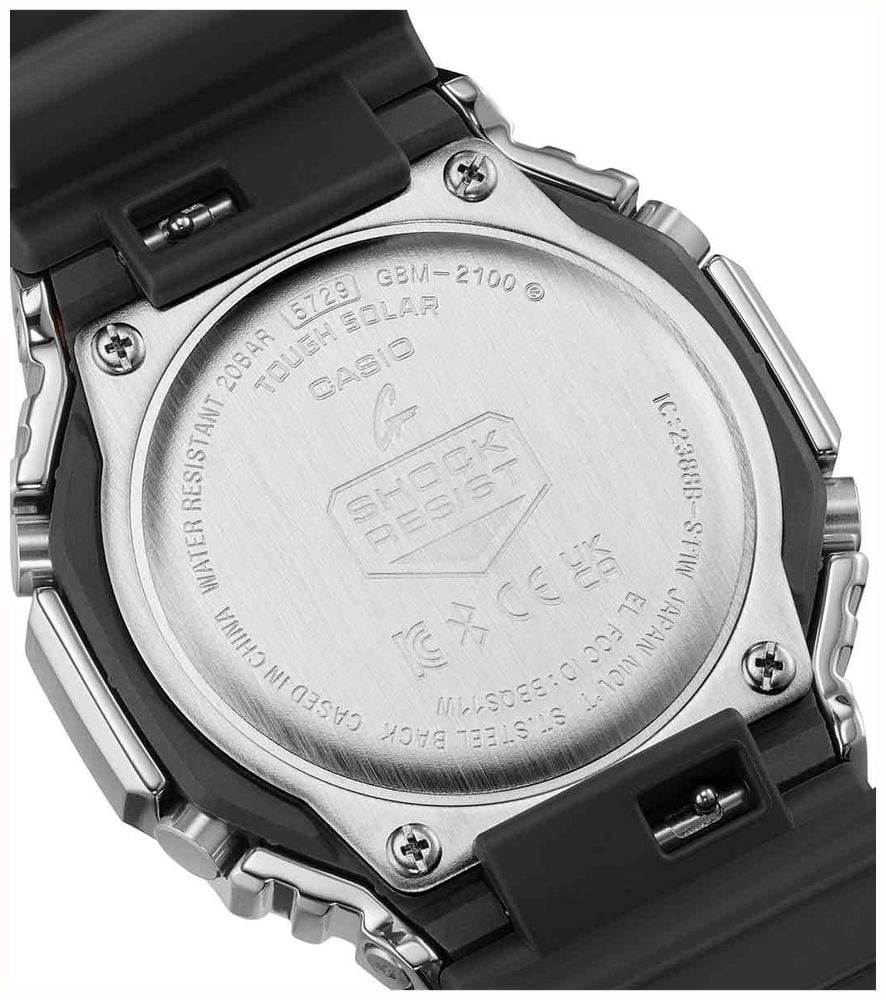 Casio G-Shock Metal Covered 2100 (44.4mm) Sky Blue Dial / Black Bio ...