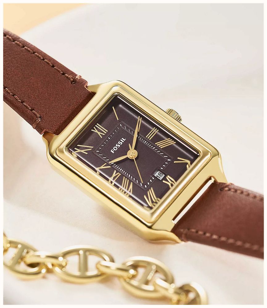 Fossil Raquel (23mm) Grey Dial / Brown Leather Strap ES5303 - First ...