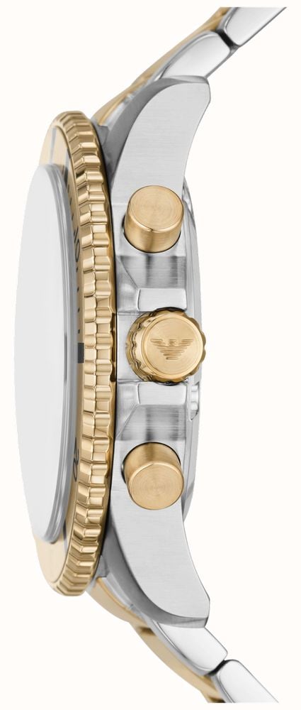 Emporio Armani Quartz Chronograph (43mm) Champagne Dial / Two-Tone ...