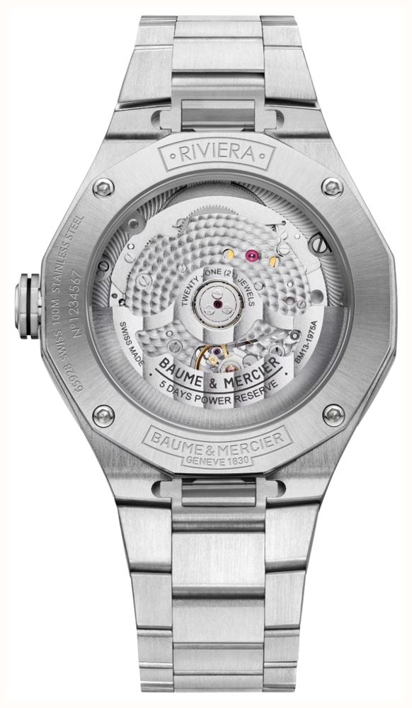 Baume & Mercier Men's Riviera Automatic (39mm) Black Dial / Stainless ...