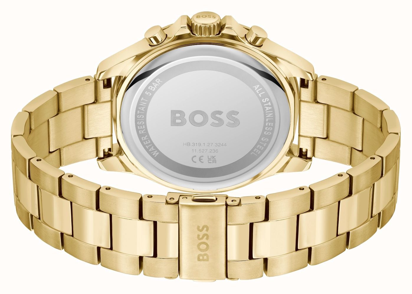 BOSS Men's Troper | Khaki Chronograph Dial | Gold Stainless Steel ...