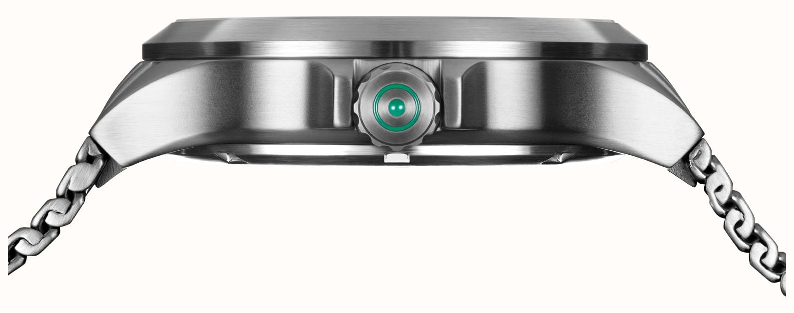 GLOCK Precision Date Quartz (44mm) Green Striped Dial / Stainless Steel ...