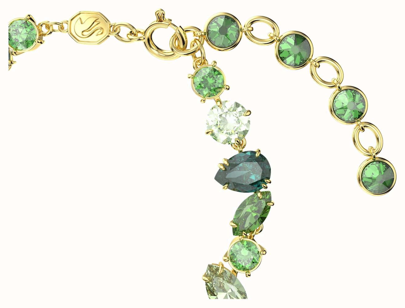 Swarovski Gema Bracelet | Gold-Tone Plated | Green Crystals 5652822 ...
