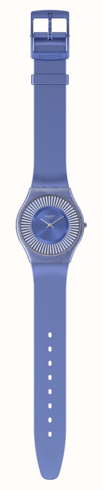 Swatch METRO DECO (34mm) Blue Dial / Blue Silicone Strap SS08N110 ...