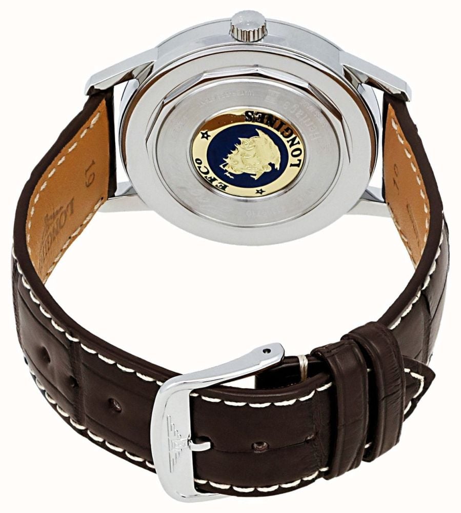 LONGINES Flagship Heritage (38.5mm) Cream Dial / Brown Leather Strap ...