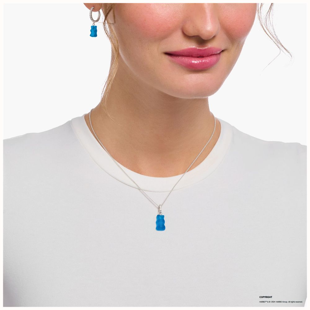 Thomas Sabo X HARIBO Blue Goldbear Pendant Sterling Silver Necklace ...