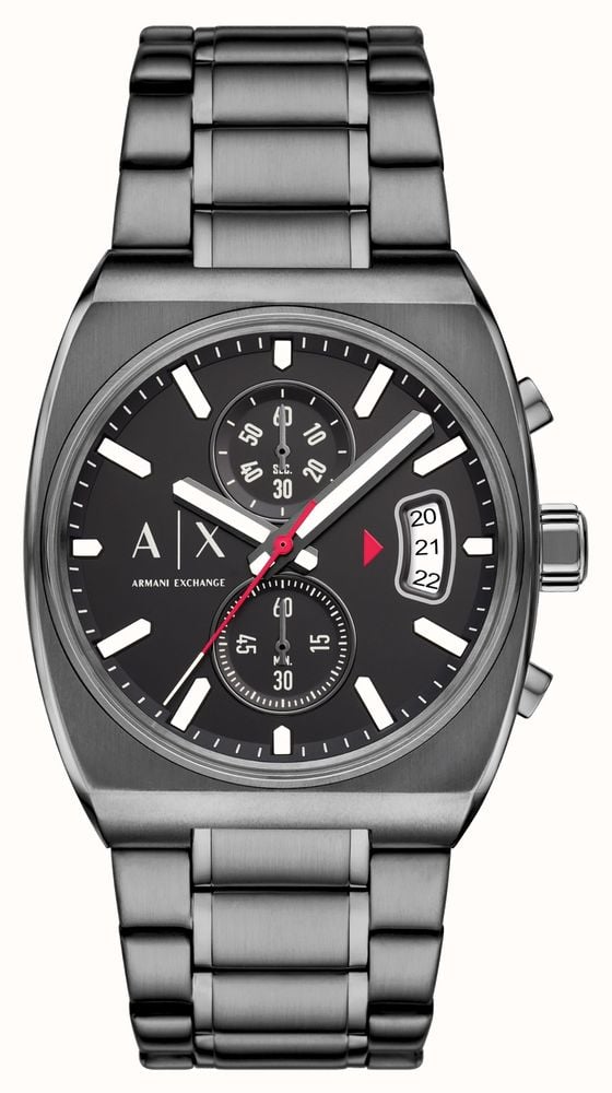 Armani Exchange Quartz Chronograph (40mm) Black Dial / Gunmetal PVD ...