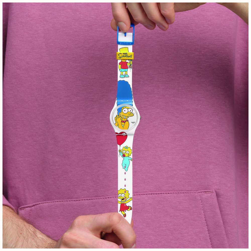 Swatch X The Simpsons BEST. MOM. EVER. (34mm) Marge-Printed Dial ...