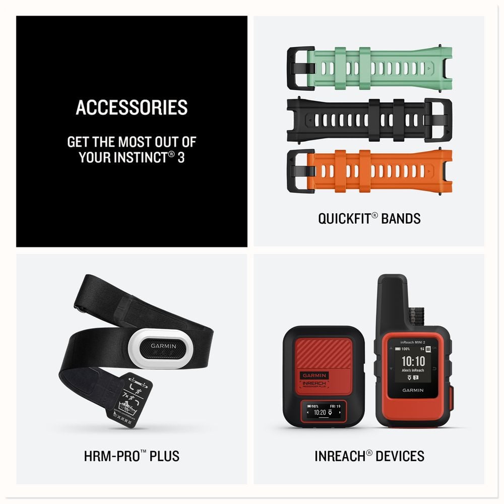 Garmin Instinct 3 - AMOLED Outdoor GPS Smartwatch (50mm) Neotropic With ...