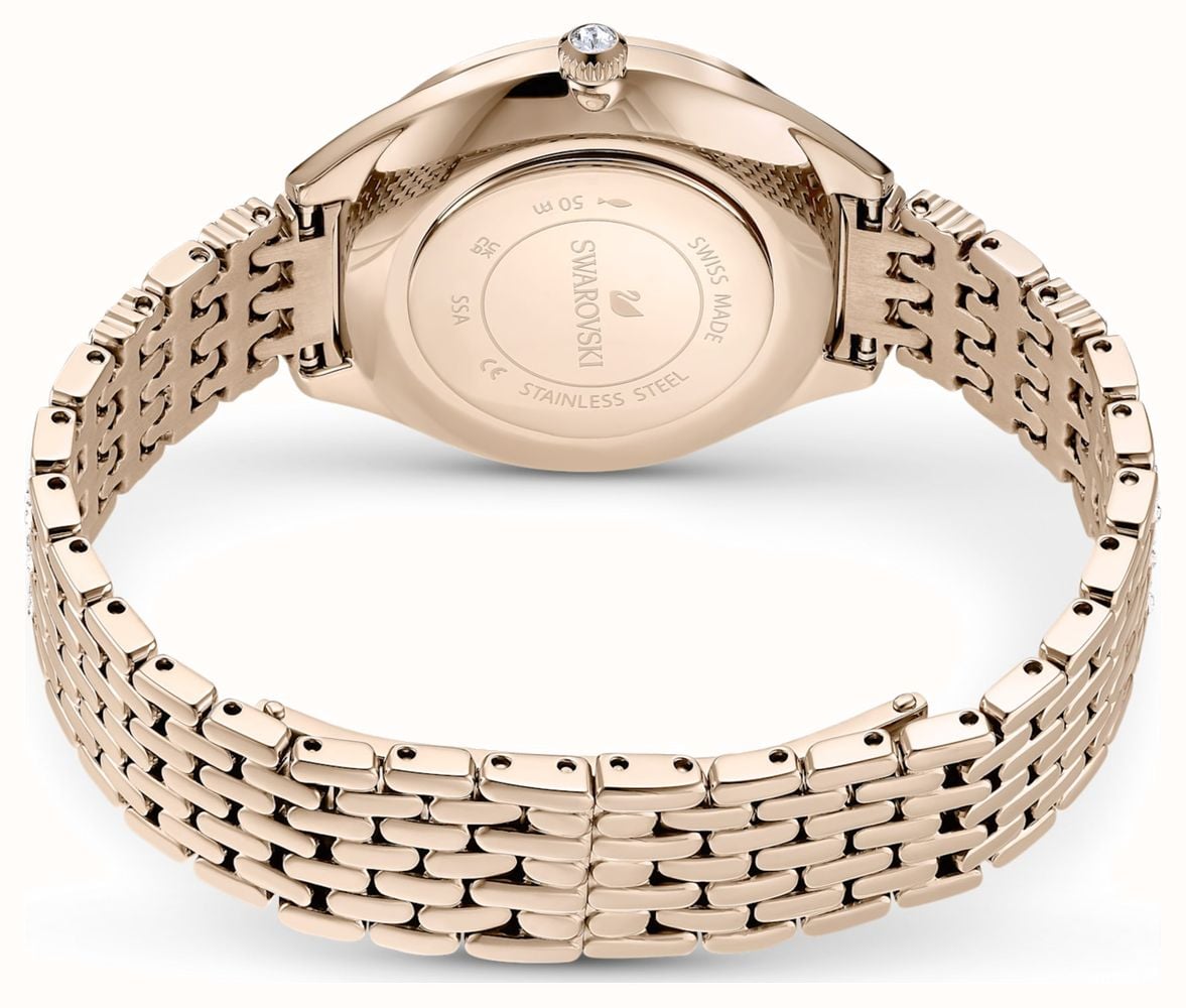 Swarovski Women's Attract (30mm) Silver Dial / Crystal-Set Rose Gold ...