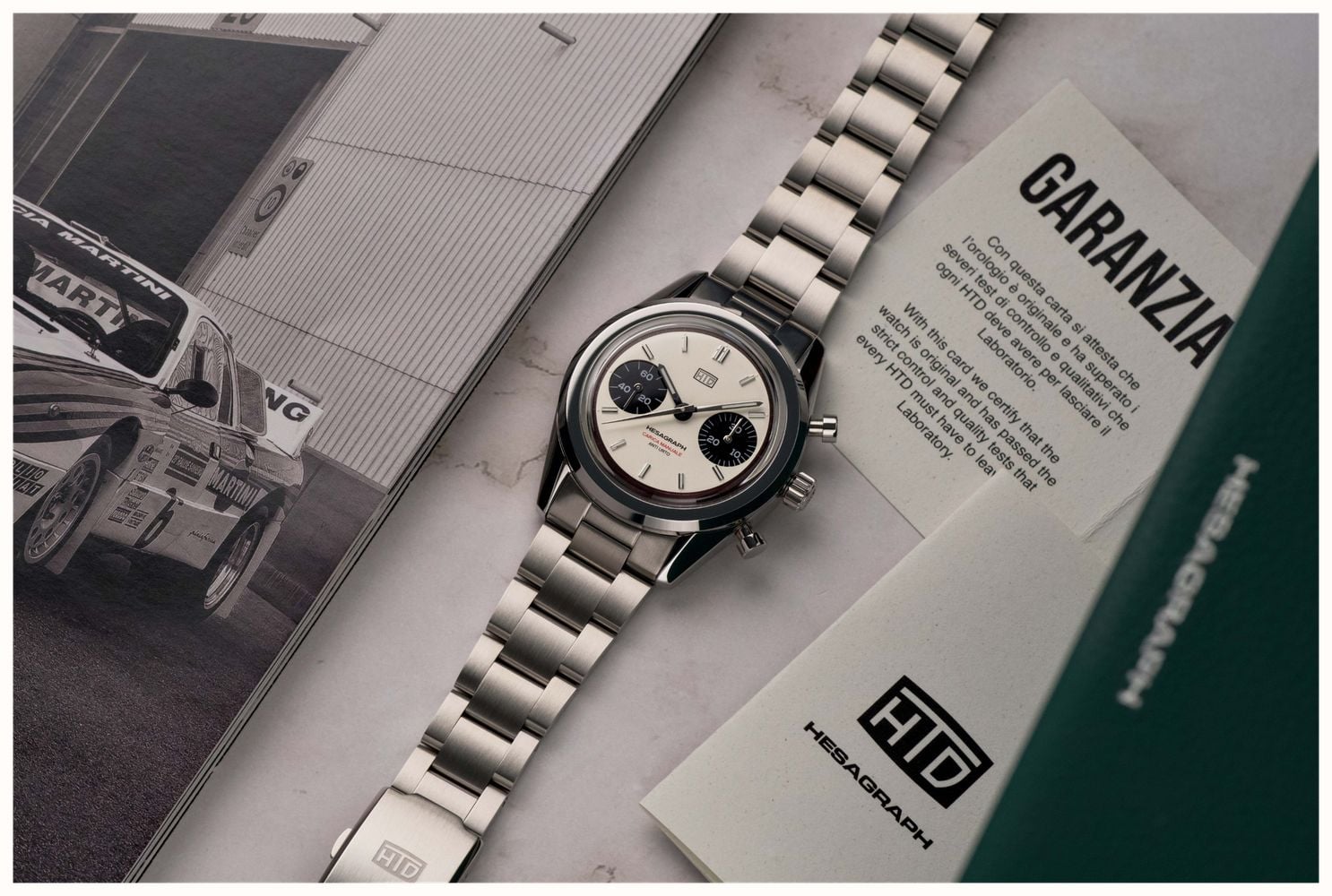 HTD Hesagraph Cannoli Bi-Compax Chronograph (39mm) Ivory Dial ...