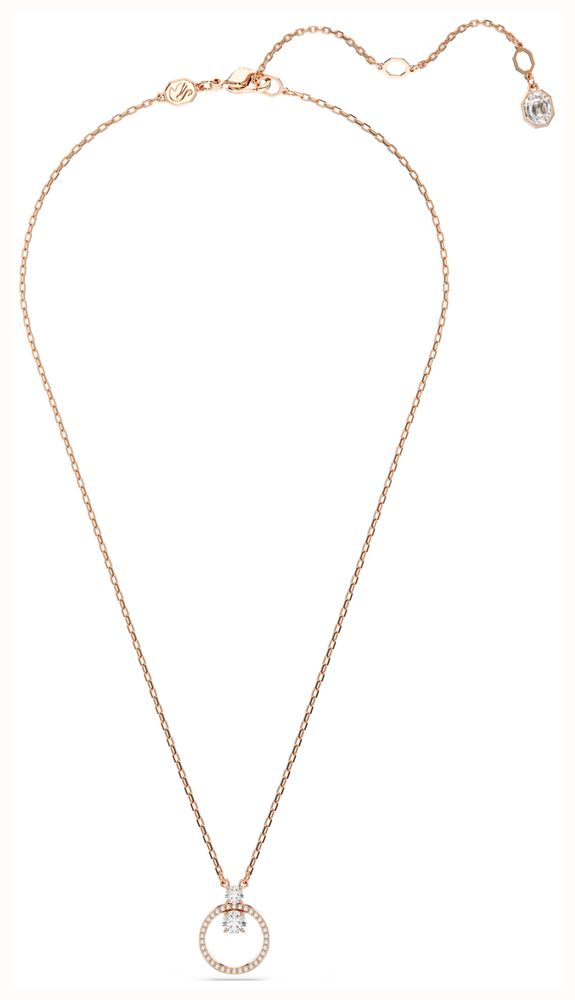 Swarovski Constella Pendant Necklace White Crystals Rose Gold-Tone ...