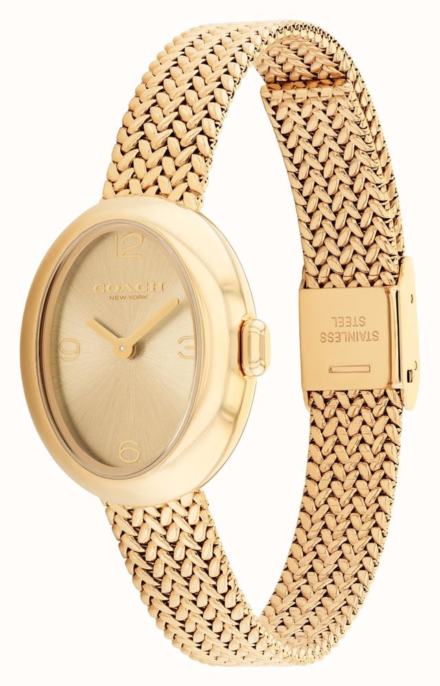 Coach Women's Sammy (22.5mm) Gold Sunray Dial / Gold-Tone Stainless ...