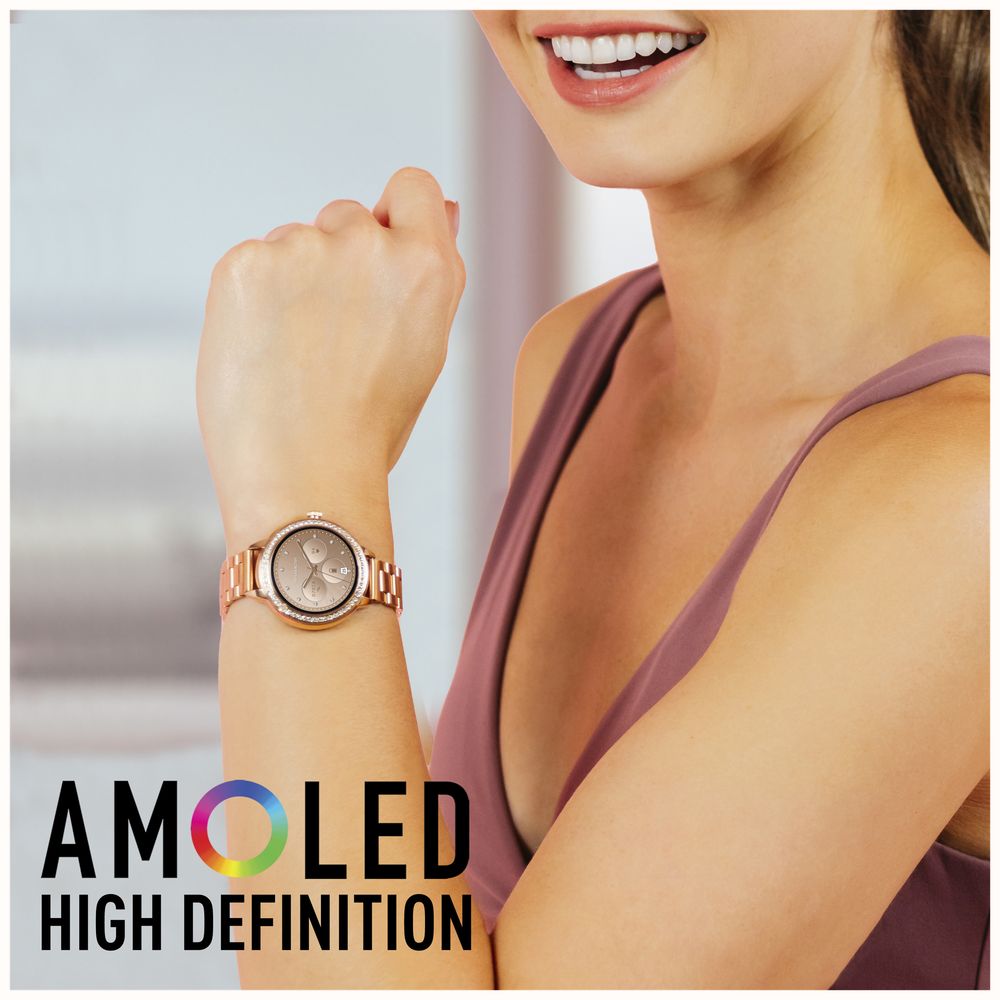 Reflex Active Series 41 Amoled Smart Calling Watch (38mm) Rose Gold ...