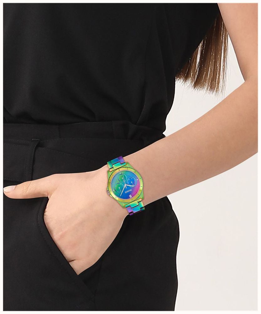 HUGO #dance Women's (36mm) Rainbow Dial / Rainbow Stainless Steel ...