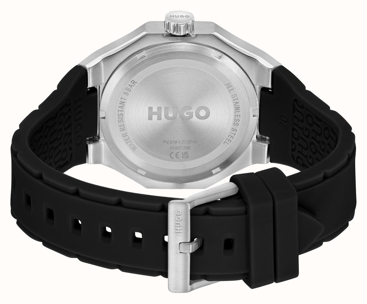 HUGO #GRAIL SPORT Multifunction (44mm) Black Dial / Black Silicone ...